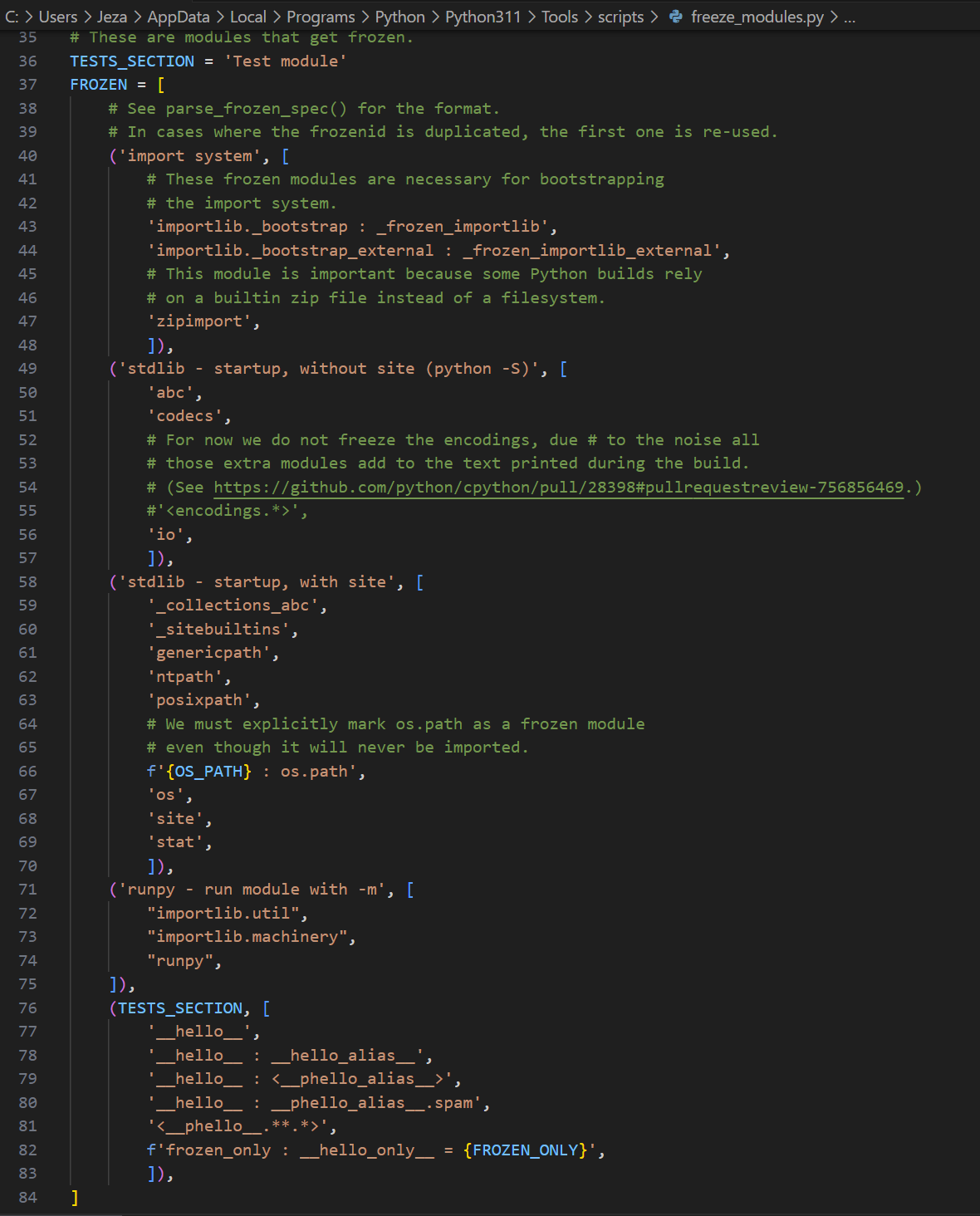 [Python进阶] 如何解冻和调试冻结模块(Frozen Modules) - JZX 轻语 | 陈建彰的博客